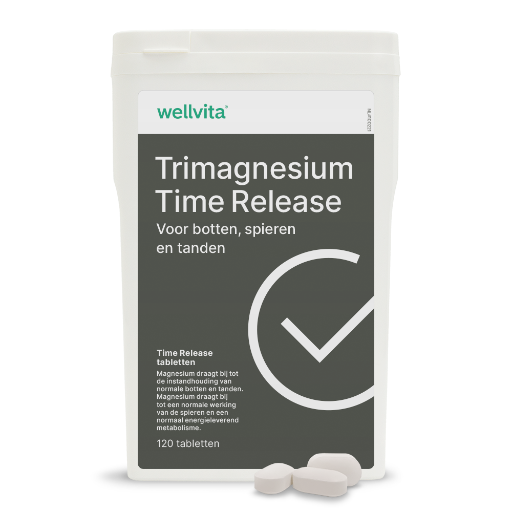 Trimagnesium Time Release kopen | 3 bronnen van magnesium – Wellvita.nl